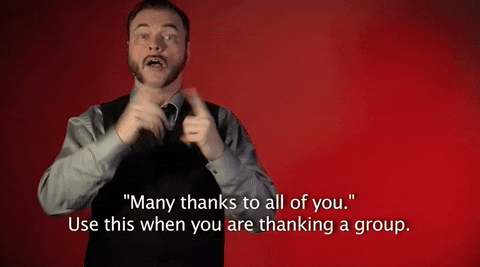 Sign Language Many Thanks GIF by Sign with Robert - Find & Share on GIPHY