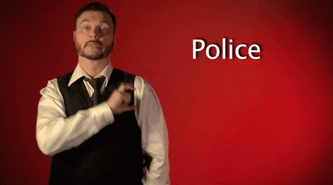 Sign Language Police GIF by Sign with Robert - Find & Share on GIPHY