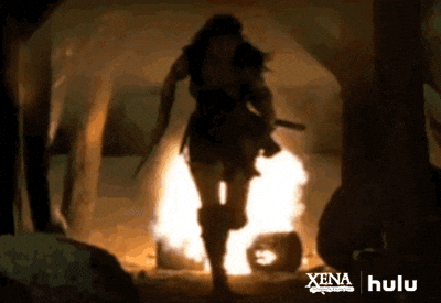 Xena Warrior Princess Fire GIF by HULU - Find & Share on GIPHY