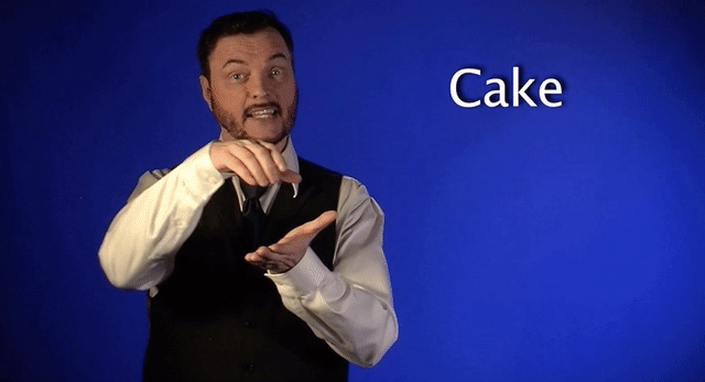 Sign Language Cake GIF by Sign with Robert - Find & Share on GIPHY