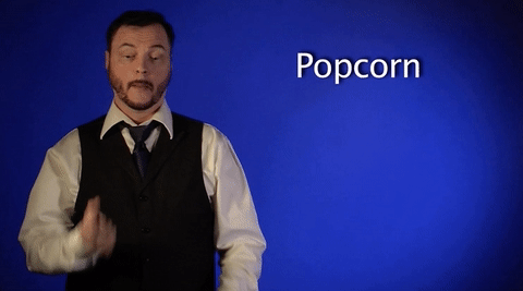 Sign Language Popcorn GIF by Sign with Robert - Find & Share on GIPHY