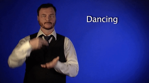 Sign Language Dancing GIF by Sign with Robert - Find & Share on GIPHY