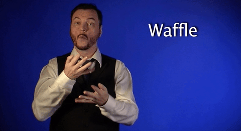 Sign Language Waffle GIF by Sign with Robert - Find & Share on GIPHY