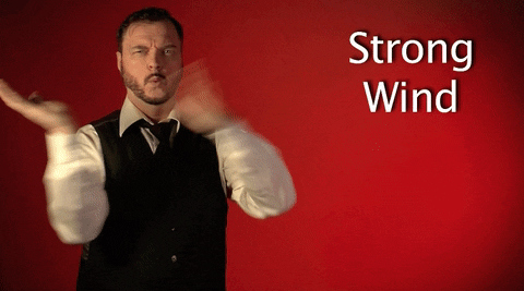 Sign Language Strong Wind GIF by Sign with Robert - Find & Share on GIPHY