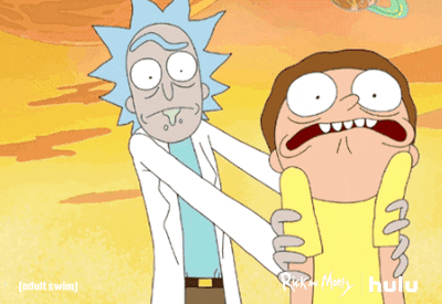 Scared Rick And Morty GIF by HULU - Find & Share on GIPHY