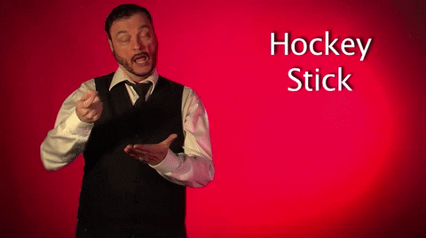 Hockey Stick Asl GIF by Sign with Robert - Find & Share on GIPHY