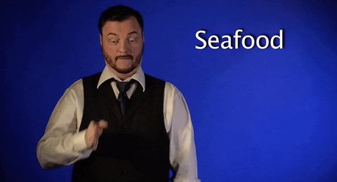 Sign Language Seafood GIF by Sign with Robert - Find & Share on GIPHY
