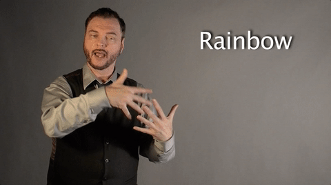 Sign Language Rainbow GIF by Sign with Robert - Find & Share on GIPHY