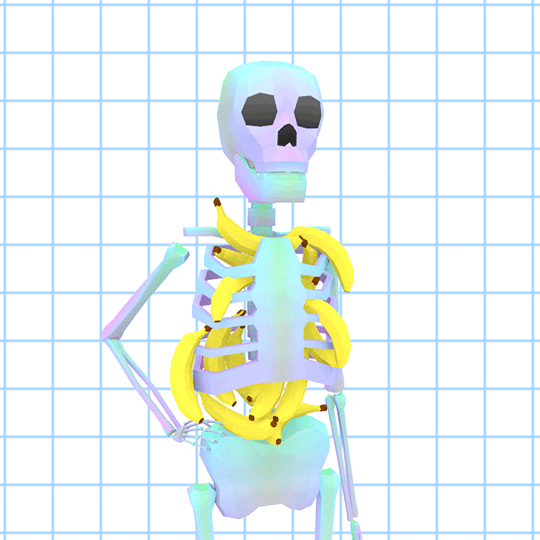 Skeleton Bananas GIF by jjjjjohn - Find & Share on GIPHY