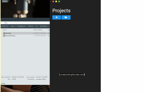 GitHub - ZeroX-DG/p5Generator: A cross platform app for generating and managing p5.js projects