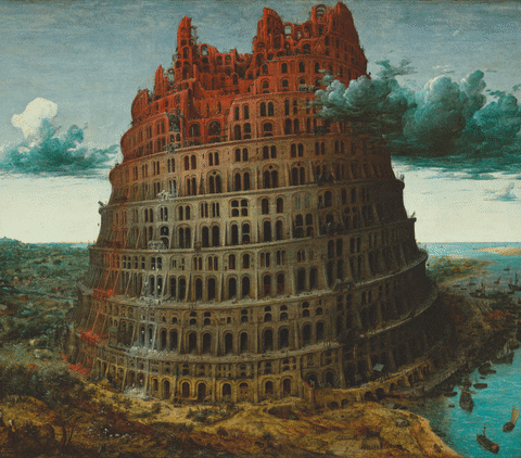 giphy.gif (1018×896) | Pieter bruegel the elder, Tower of babel, Tower