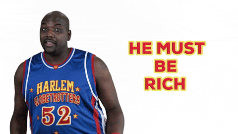 Money He Must Be Rich GIF by Harlem Globetrotters - Find & Share on GIPHY