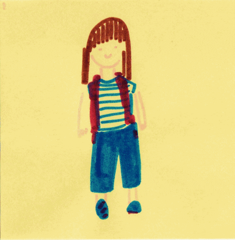 Post It Note School Girl GIF by Mia Page - Find & Share on GIPHY