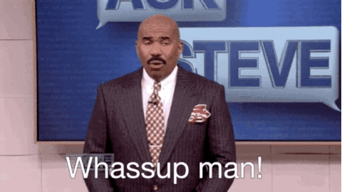 Wassup Man Hug GIF by Steve Harvey TV - Find & Share on GIPHY