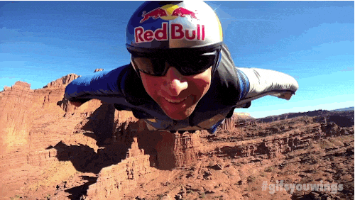 Happy Skydiving GIF by Red Bull - Find & Share on GIPHY