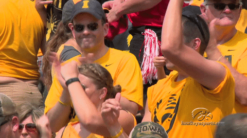 Iowa Hawkeyes Fan GIF by University of Iowa Hawkeyes Athletics - Find ...