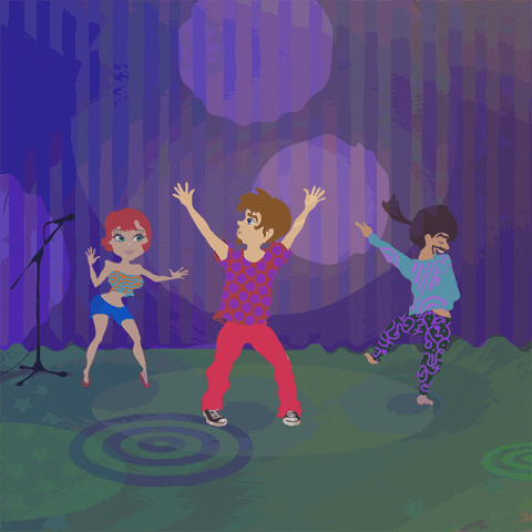 Night Club Animation GIF by Monika Klobčar - Find & Share on GIPHY