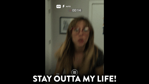 Stay Out Jillian Bell GIF by Idiotsitter - Find & Share on GIPHY