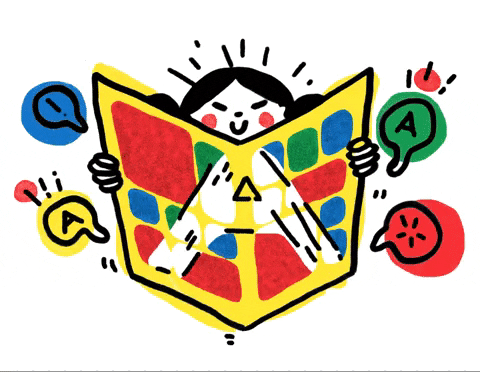 Illustration Read GIF by Sadrie - Find & Share on GIPHY