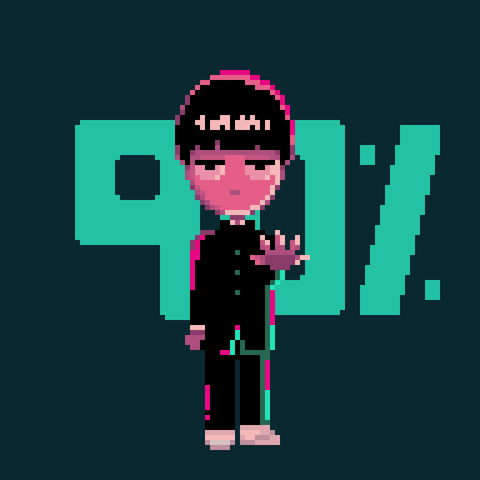Pixel Art Mob Psycho 100 | Voltando a ativa com um treino de pixel art ...