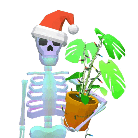 Santa Skeleton GIF by jjjjjohn - Find & Share on GIPHY