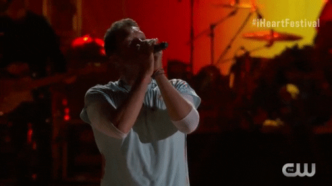 Coldplay Singing GIF by iHeartRadio - Find & Share on GIPHY