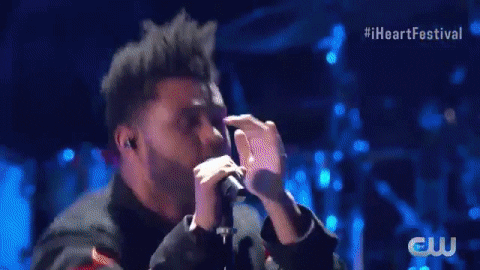 The Weeknd Singing GIF by iHeartRadio - Find & Share on GIPHY