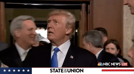 Donald Trump GIF by State of the Union address 2018 - Find & Share on GIPHY