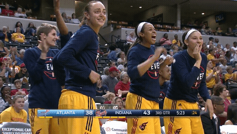 Happy Indiana Fever GIF by WNBA - Find & Share on GIPHY