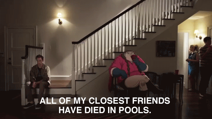 Drowning Jillian Bell GIF by Son of Zorn - Find & Share on GIPHY