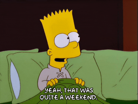 Bart Simpson Weekend GIF - Find & Share on GIPHY