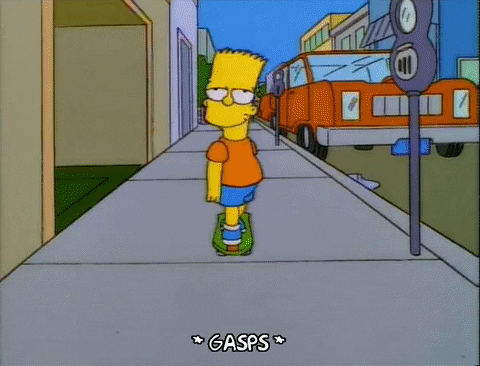Bart Simpson Skateboarding Gif