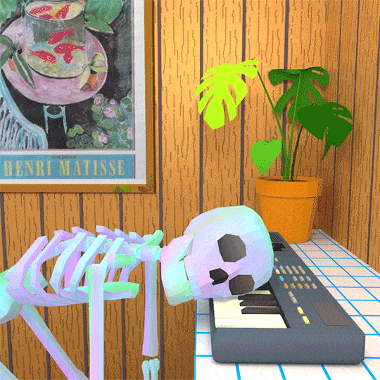 Skeleton Artist At Work GIF by jjjjjohn - Find & Share on GIPHY