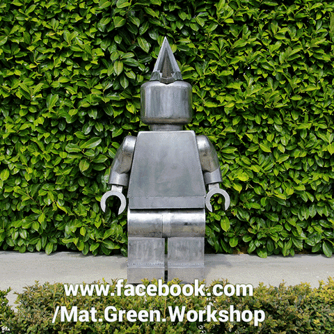 French artist builds huge metal LEGO minifigures that are completely ...