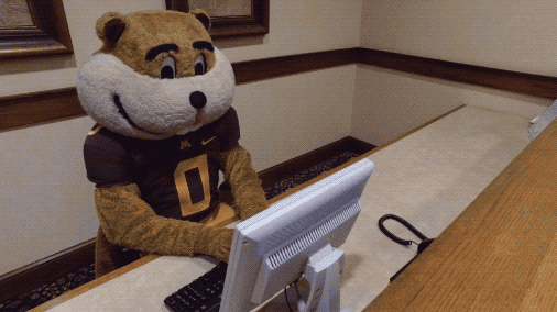 Goldy the Gopher - University of Minnesota GIF - Find & Share on GIPHY