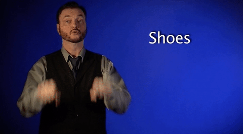 Sign Language Shoes GIF by Sign with Robert - Find & Share on GIPHY