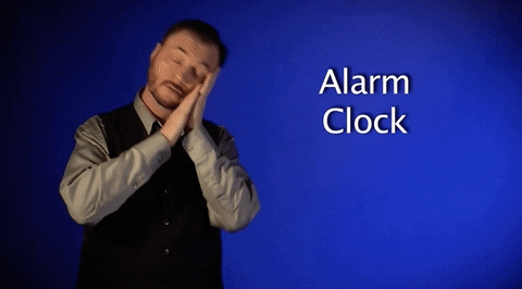 Alarm Clock Asl GIF by Sign with Robert - Find & Share on GIPHY