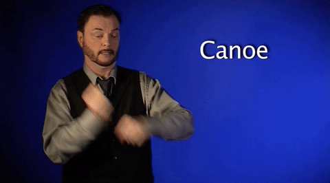 Sign Language Canoe GIF by Sign with Robert - Find & Share on GIPHY