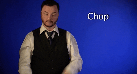 Sign Language Chop GIF by Sign with Robert - Find & Share on GIPHY