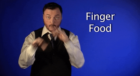 Sign Language Finger Food GIF by Sign with Robert - Find & Share on GIPHY