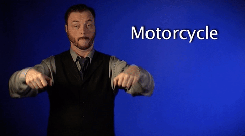 Sign Language Motorcycle GIF by Sign with Robert - Find & Share on GIPHY