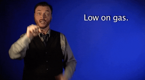 Sign Language Low On Gas GIF by Sign with Robert - Find & Share on GIPHY