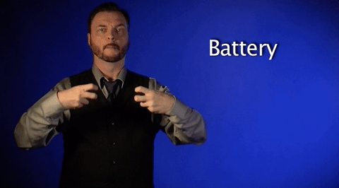 Sign Language Battery GIF by Sign with Robert - Find & Share on GIPHY