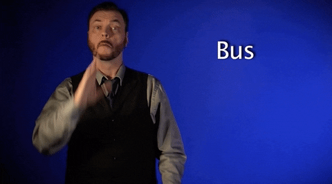 Sign Language Bus GIF by Sign with Robert - Find & Share on GIPHY