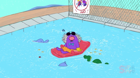 Swimming Pool Captain Monsterica GIF by Super Simple - Find & Share on ...