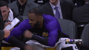 Lebron James Player Bench GIF by NBA - Find & Share on GIPHY