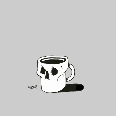 Coffee Skull GIF - Find & Share on GIPHY