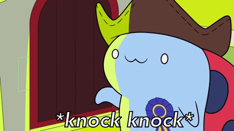 Knock Knock Hello GIF by Cartoon Hangover - Find & Share on GIPHY