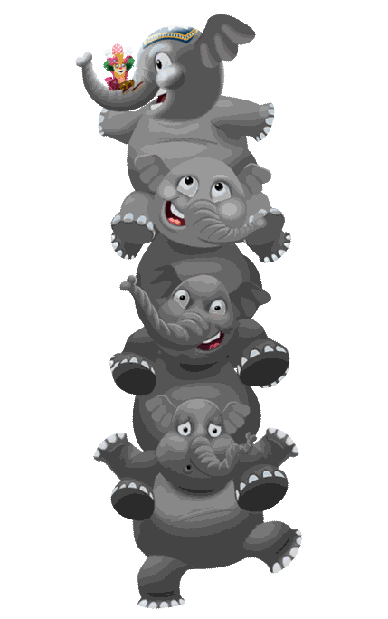 Circus Elephants Sticker by Bill Greenhead for iOS & Android | GIPHY