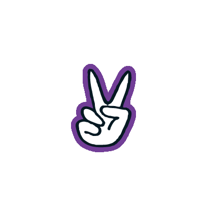 Peace Hands Sticker by Glossier for iOS & Android | GIPHY